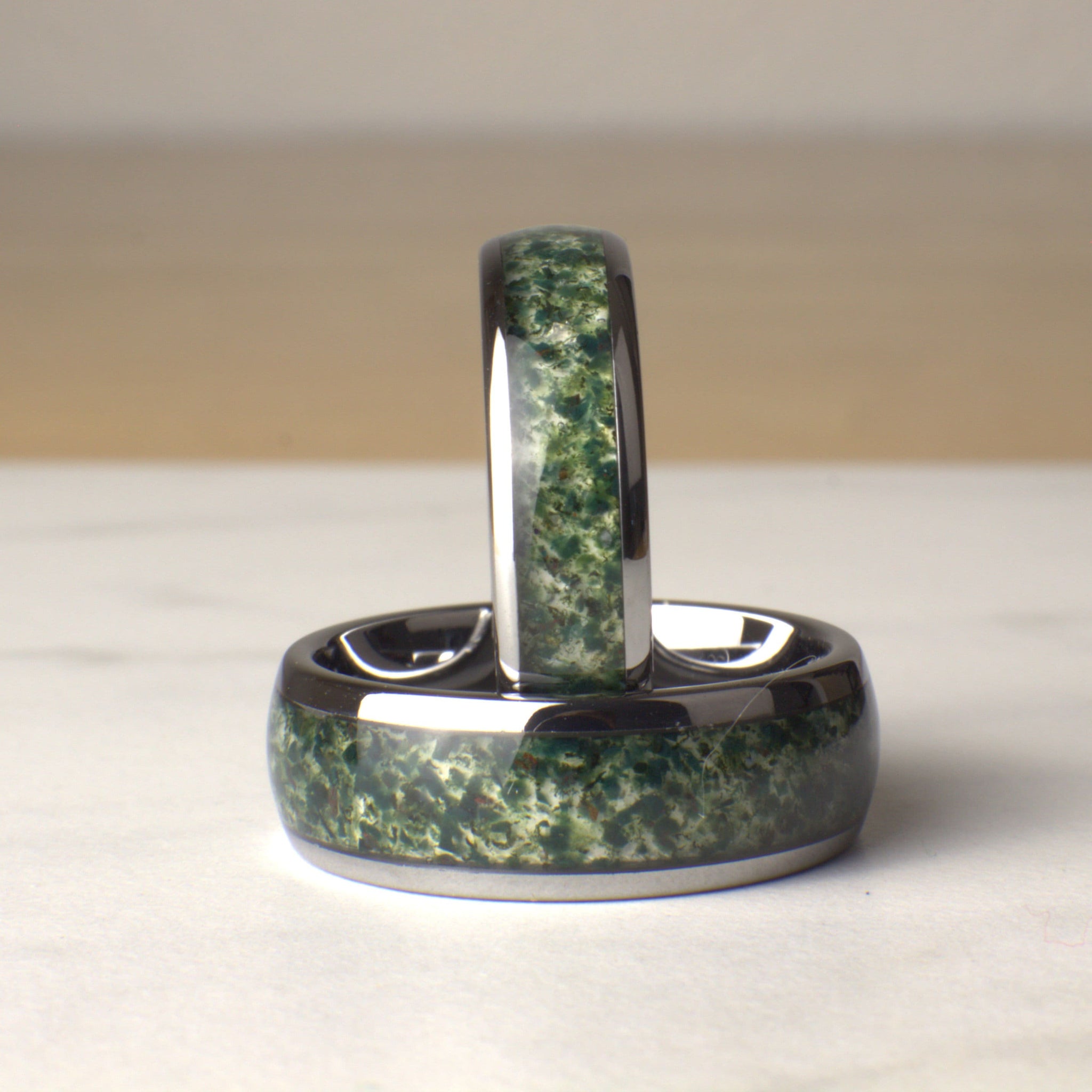 The Billings - Moss Agate Ring – GoodRings