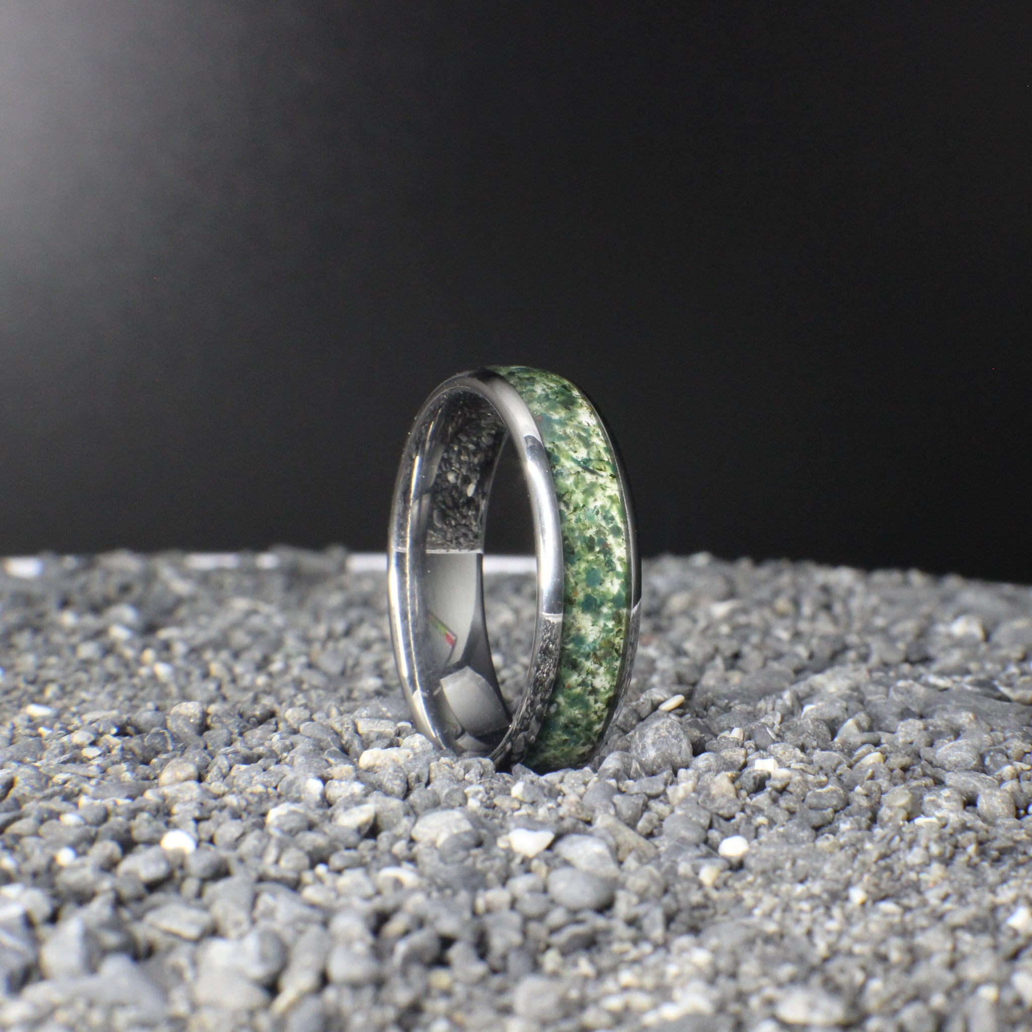 The Billings - Moss Agate Ring – GoodRings